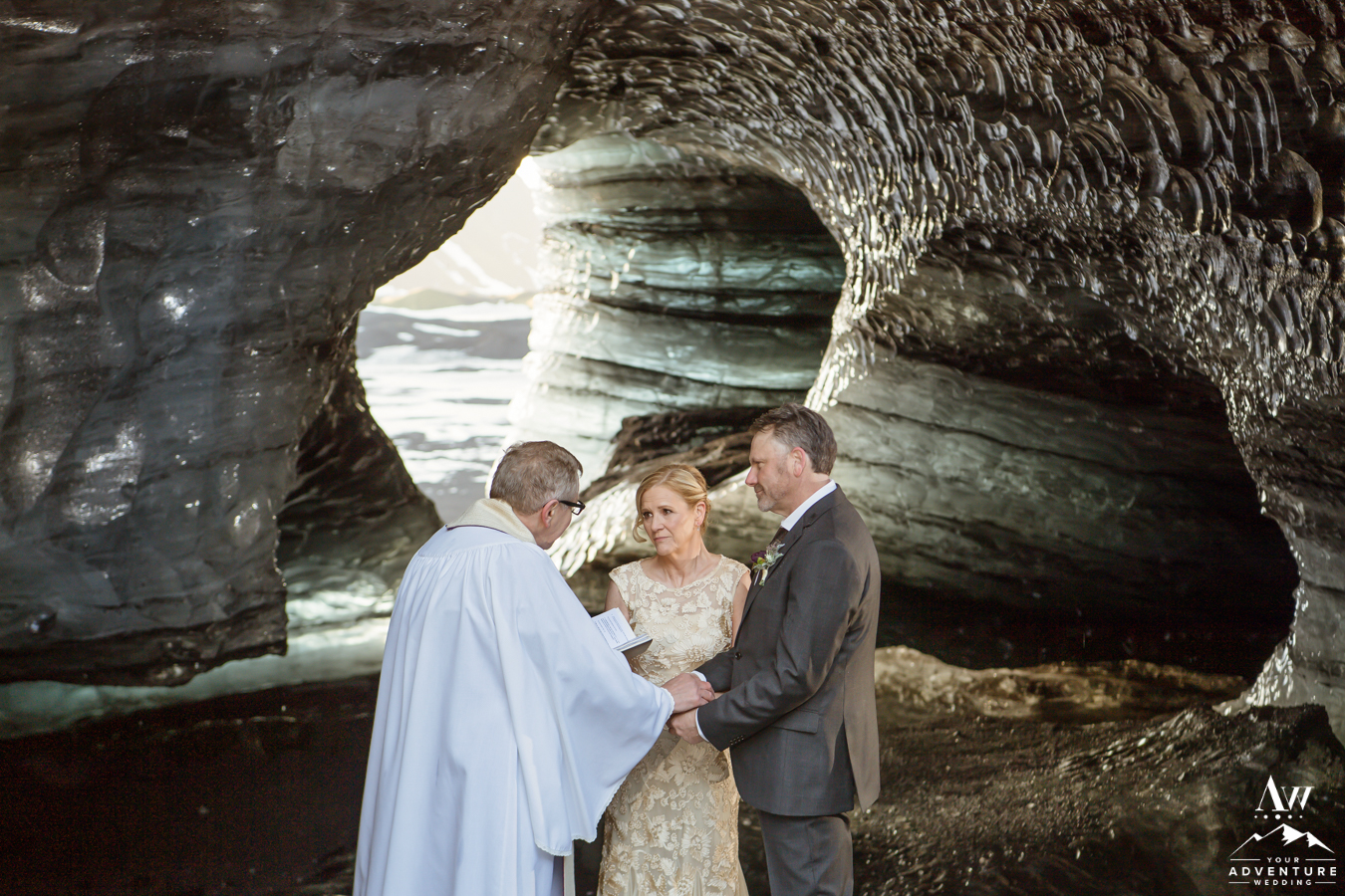 February Ice Cave Wedding followed by Northern Lights!