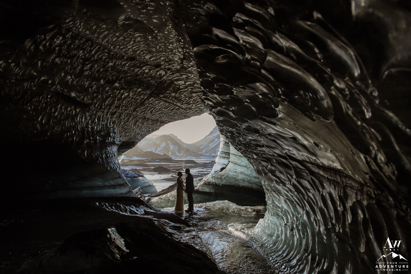 February Ice Cave Wedding followed by Northern Lights!