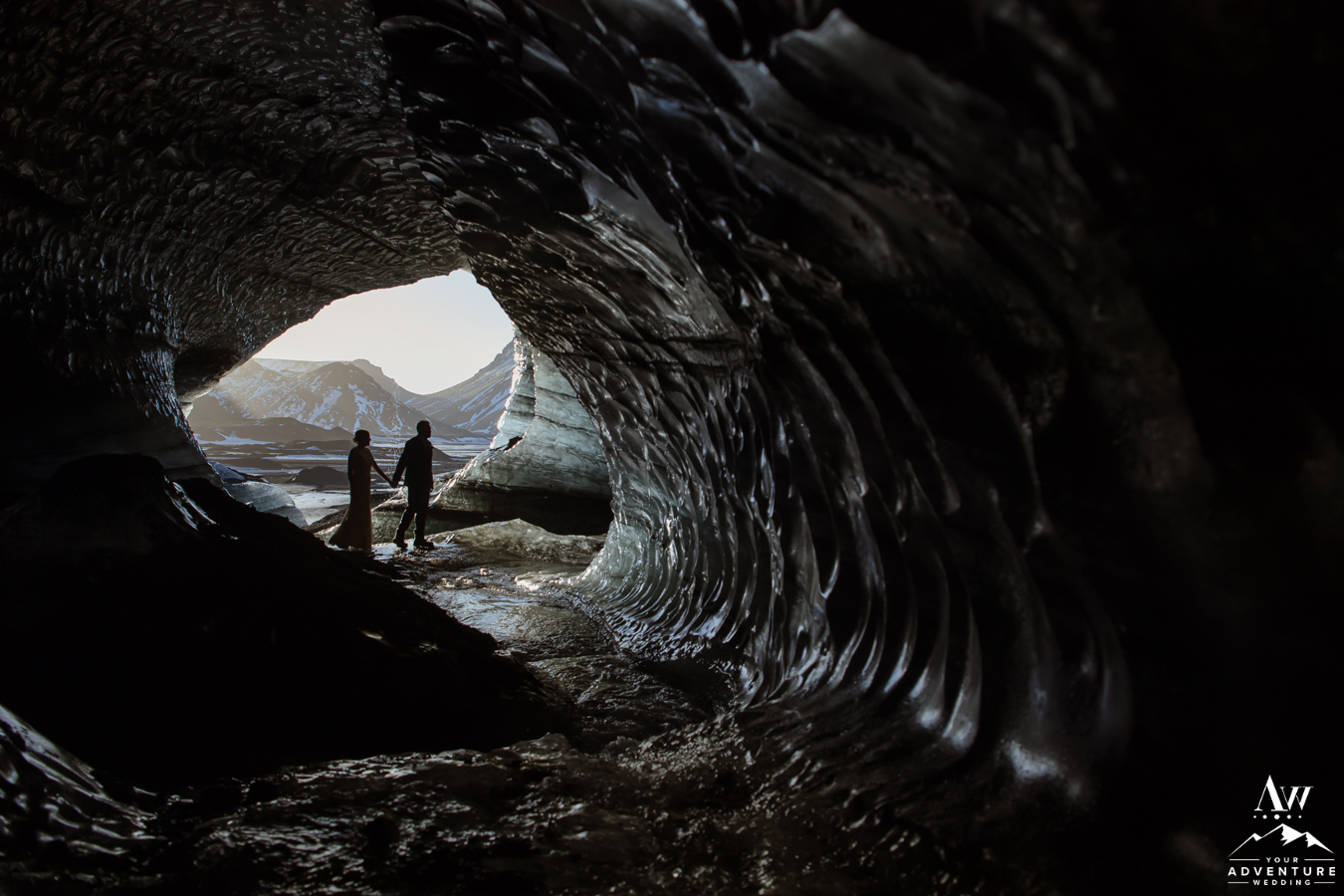 February Ice Cave Wedding followed by Northern Lights!