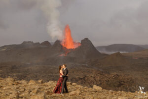 Volcano Eruption Wedding Photos | Iceland Wedding Planner