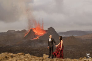 Volcano Eruption Wedding Photos | Iceland Wedding Planner