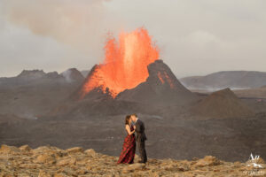 Volcano Eruption Wedding Photos | Iceland Wedding Planner