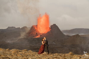 Volcano Eruption Wedding Photos | Iceland Wedding Planner
