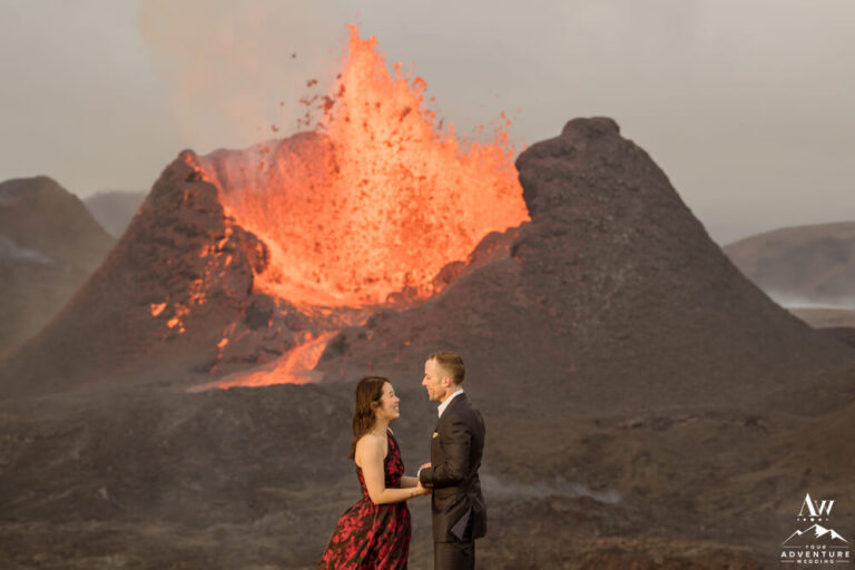 Volcano Eruption Wedding Photos | Iceland Wedding Planner