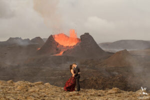 Volcano Eruption Wedding Photos | Iceland Wedding Planner