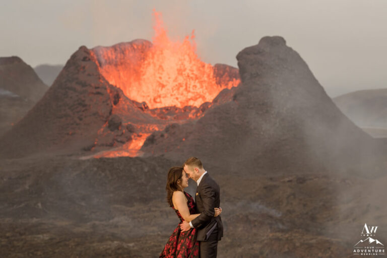 Volcano Eruption Wedding Photos | Iceland Wedding Planner