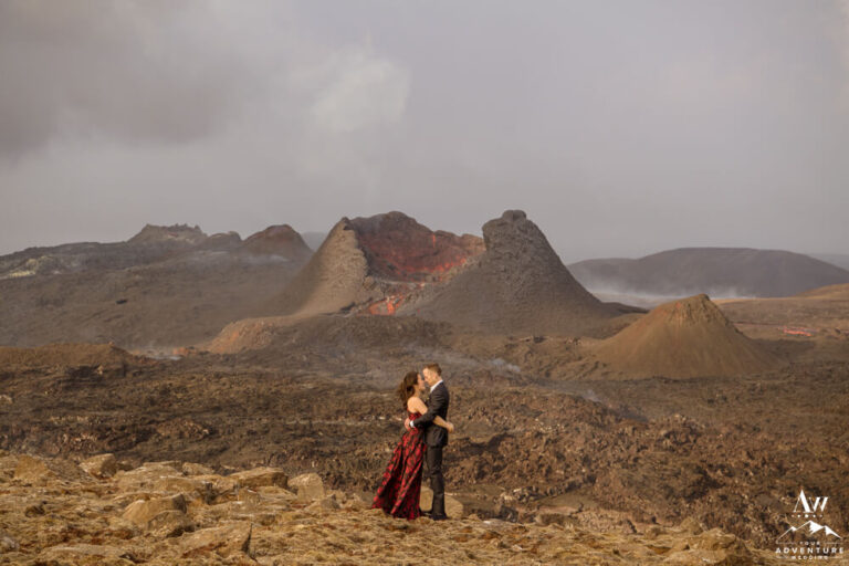 Volcano Eruption Wedding Photos | Iceland Wedding Planner