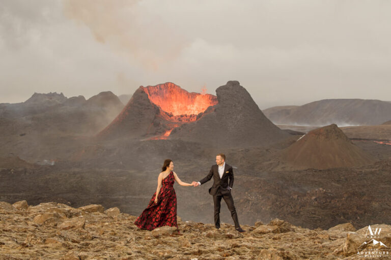 Volcano Eruption Wedding Photos | Iceland Wedding Planner