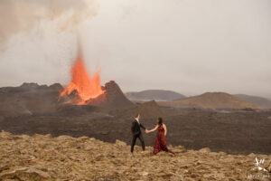 Volcano Eruption Wedding Photos | Iceland Wedding Planner