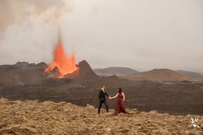 Volcano Eruption Wedding Photos | Iceland Wedding Planner