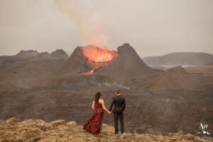 Volcano Eruption Wedding Photos | Iceland Wedding Planner