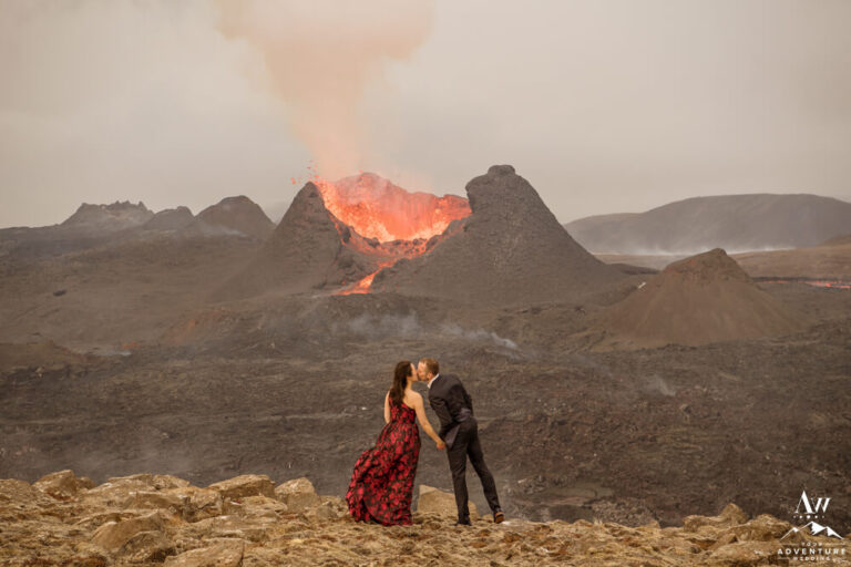 Volcano Eruption Wedding Photos | Iceland Wedding Planner