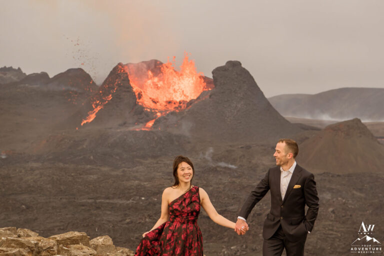 Volcano Eruption Wedding Photos | Iceland Wedding Planner