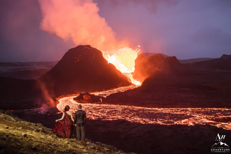 Volcano Eruption Wedding Photos | Iceland Wedding Planner