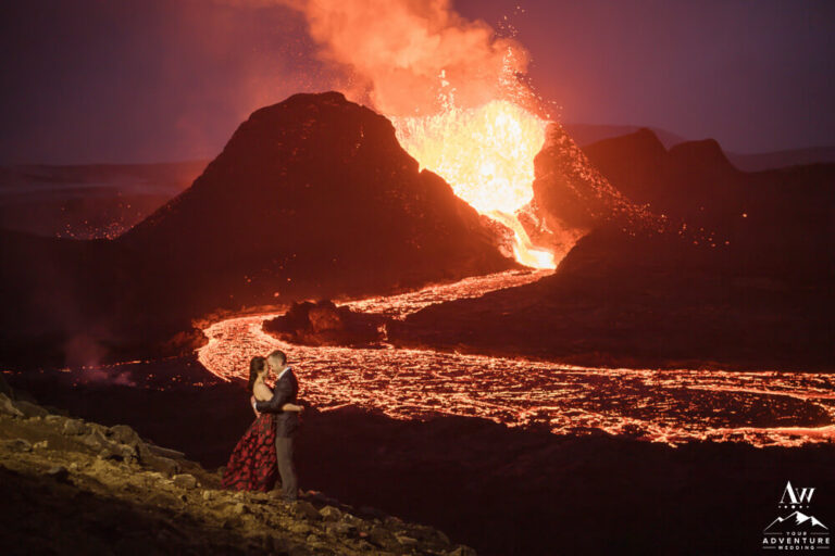 Volcano Eruption Wedding Photos | Iceland Wedding Planner