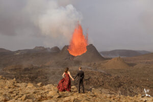 Volcano Eruption Wedding Photos | Iceland Wedding Planner