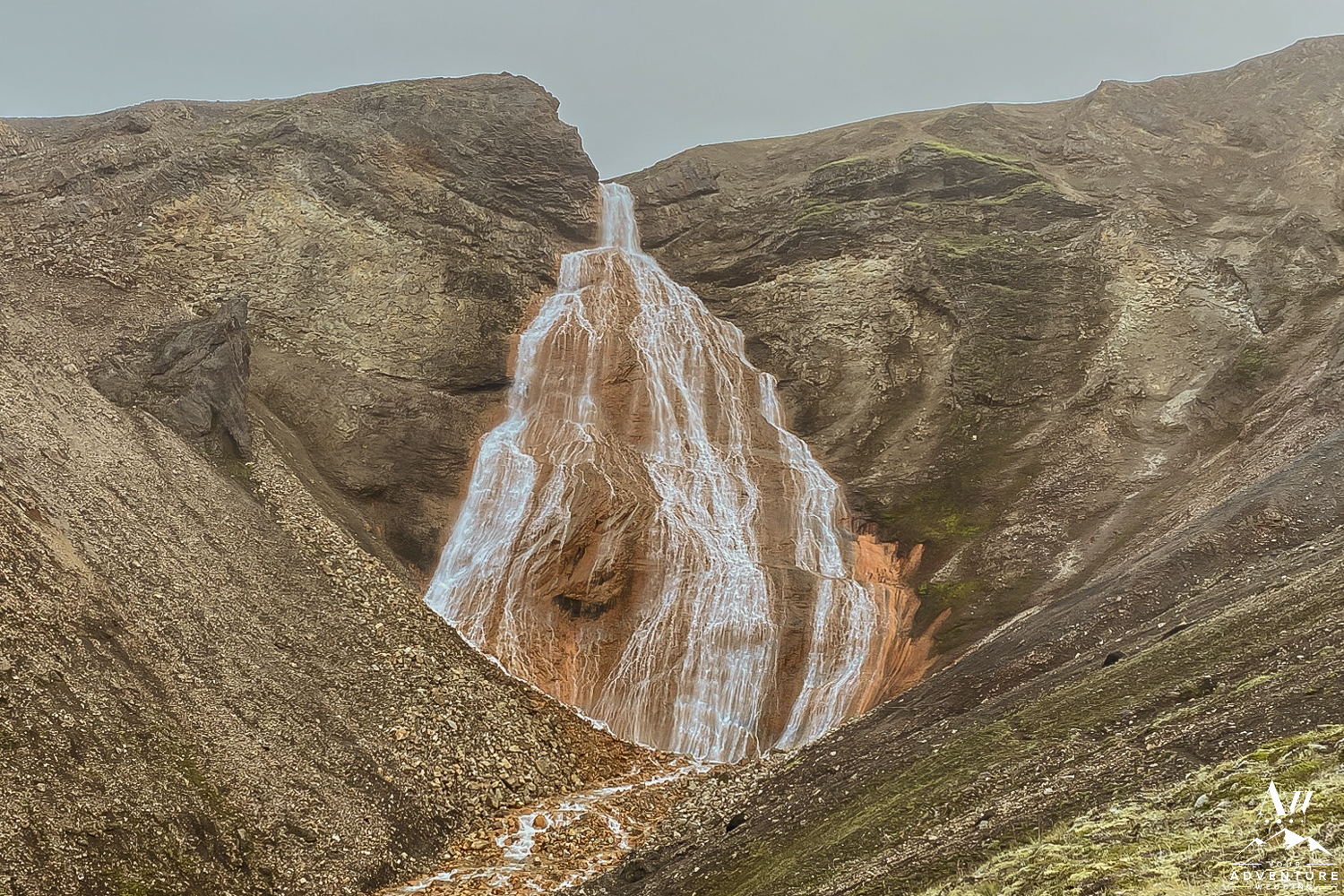 Trekking to Rauðufossar (Red Waterfall) | Iceland Wedding Planner