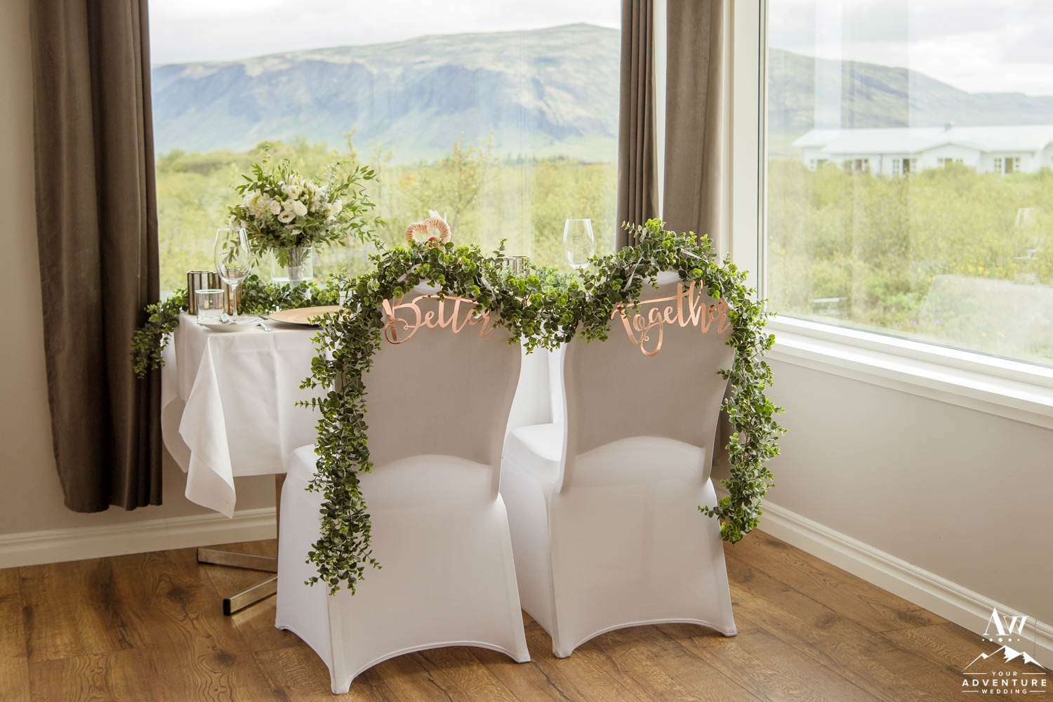 Styled Elopement Reception Table | Iceland Wedding Planner
